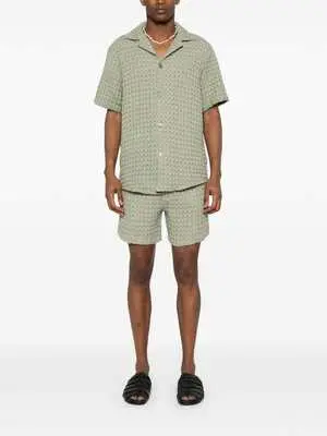 OAS Company Cuba Camp-collar Shirt - Green