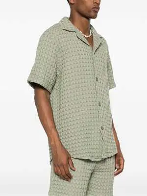OAS Company Cuba Camp-collar Shirt - Green
