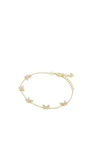 ADINA EDEN Cz Multi Butterfly Bracelet - Gold