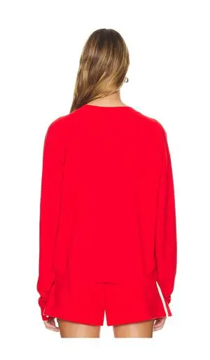 Donni. Eco Terry Crewneck Sweatshirt - Tomato