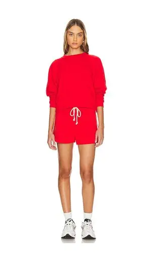 Donni. Eco Terry Crewneck Sweatshirt - Tomato