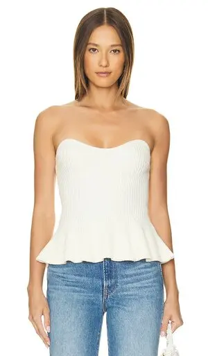 Line & Dot Saffy Top - Ivory