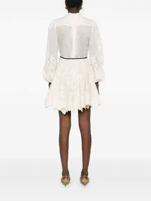 green emerald velvet dress Zimmermann Ottie Palm Mini Dress