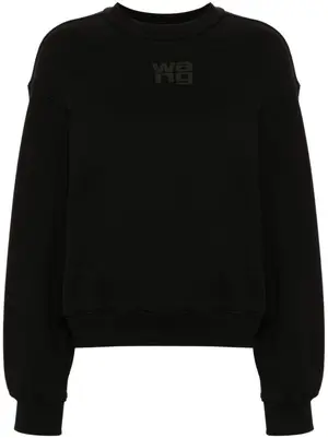 Alexander Wang Logo-embossed Sweatshirt - Black