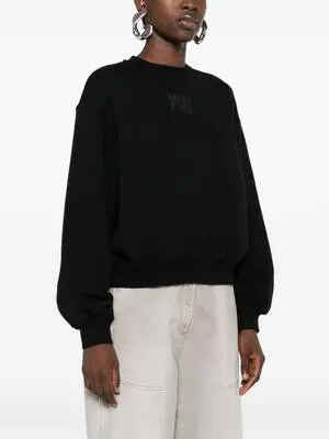 Alexander Wang Logo-embossed Sweatshirt - Black