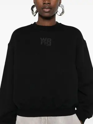 Alexander Wang Logo-embossed Sweatshirt - Black