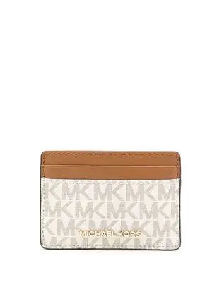 Michael Kors Monogram-print Faux-leather Wallet - Brown
