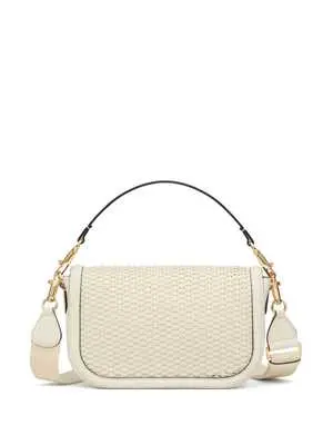 Valentino Garavani Alltime Woven Leather Shoulder Bag - Neutrals