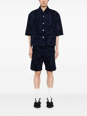 LANVIN Floral-print Denim Shorts