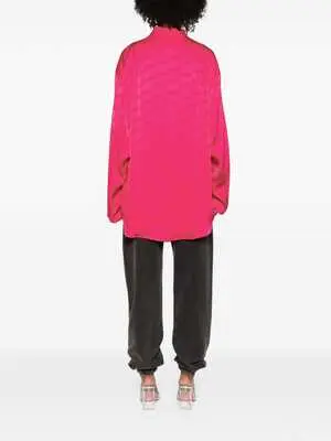 Balenciaga Jacquard-logo Satin Shirt