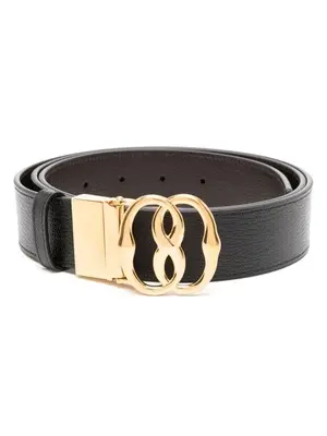 Bally Logo-buckle Leather Belt - Black