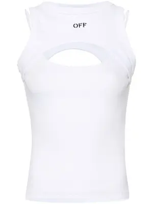 Off-White Layered Ribbed Top