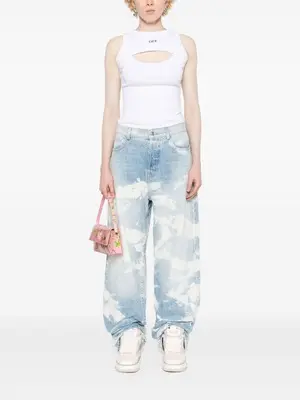 Off-White Layered Ribbed Top