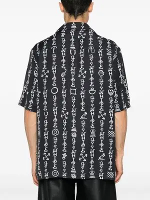 Off-White Logo-print Camp-collar Shirt