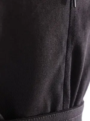 Saint Laurent Strapless Belted Jumpsuit - Black