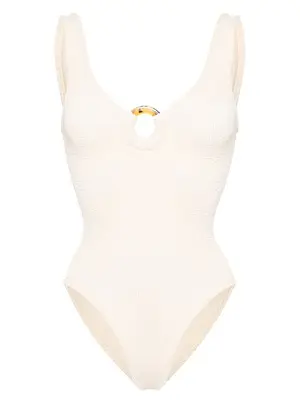 Hunza G Hunza G Silk-Blend Beachwear Neutrals
