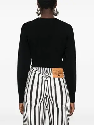 Moschino Hook-detail Cropped Sweatshirt