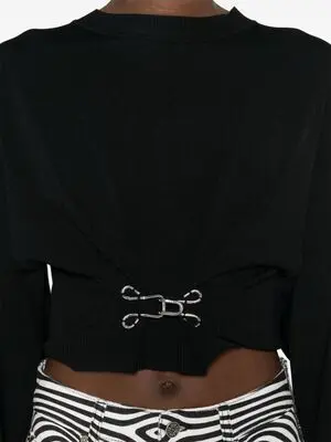Moschino Hook-detail Cropped Sweatshirt