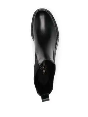 Valentino Garavani Toile Iconographe Leather Chelsea Boots