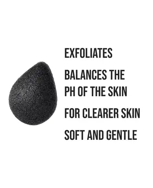 PURSONIC Natural Bamboo Charcoal Konjac Sponge 10-pack