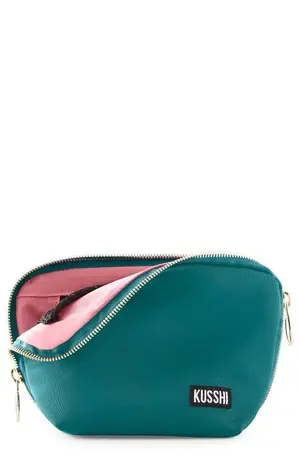 KUSSHI Everyday Makeup Bag Jade/blush