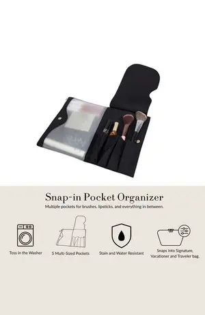 KUSSHI Makeup Pocket Organizer - Black