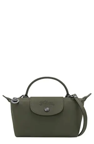Longchamp Le Pliage Xtra Leather Clutch Fir