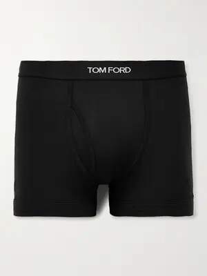 TOM FORD Stretch-cotton And Modal-blend Boxer Briefs - Black