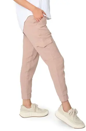 GIBSONLOOK Essential Cotton Gauze Cargo Joggers