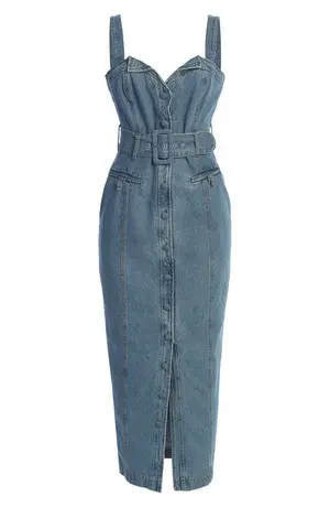 jluxlabel denim dress Jluxlabel Celene Denim Maxi Dress - Blue