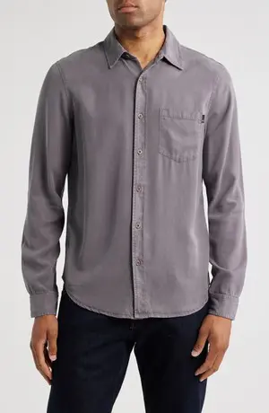 Ag Aiden Solid Lyocell Button-up Shirt - Raw Iron