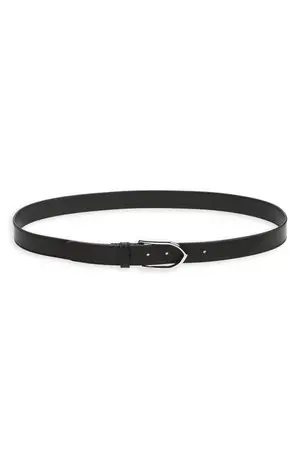 Jacquemus La Ceinture Bambino Leather Belt - Black/ Silver