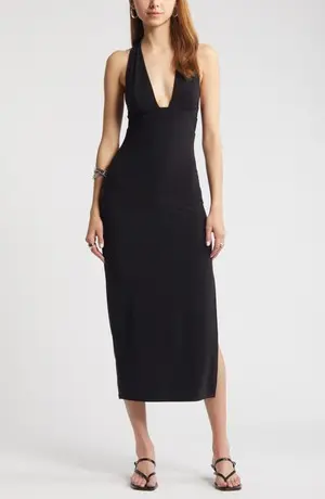 OPEN EDIT Plunge Neck Dress