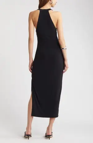 OPEN EDIT Plunge Neck Dress