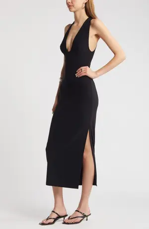 OPEN EDIT Plunge Neck Dress