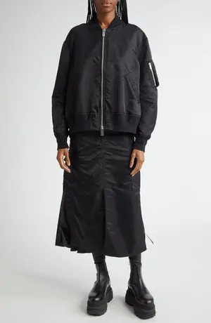 Sacai Nylon Twill Bomber Jacket - Black