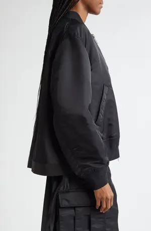 Sacai Nylon Twill Bomber Jacket - Black
