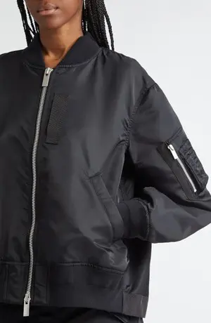 Sacai Nylon Twill Bomber Jacket - Black