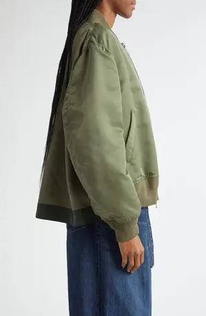Sacai Nylon Twill Bomber Jacket - Khaki