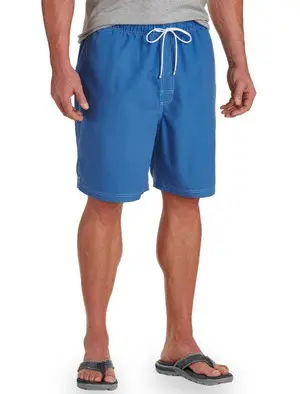 HARBOR BAY BY DXL Big & Tall Swim Trunks Blue