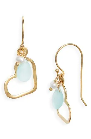 KIARA BY KI-ELE Heart Drop Earrings - Gold