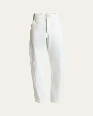 Jacquemus Men's Scala Straight-Leg Jeans - Off-white