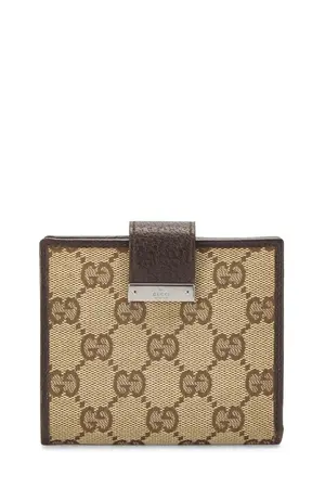 Gucci Original Gg Canvas Compact Wallet - Brown