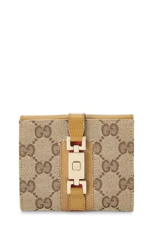 Gucci Original Gg Canvas Compact Wallet - Brown