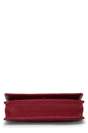 Chanel Caviar Classic Quilted Wallet On Chain - Red