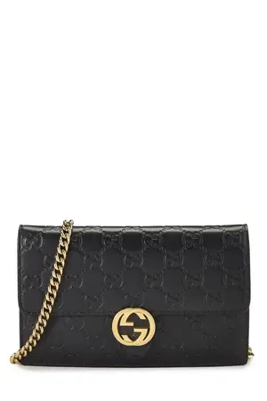 Gucci Ssima Wallet On Chain - Black