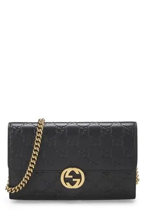 Gucci Ssima Wallet On Chain - Black
