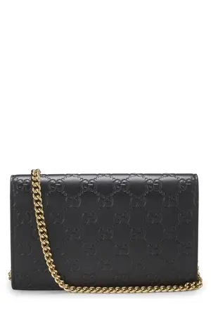 Gucci Ssima Wallet On Chain - Black