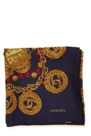Chanel Silk 'cc' Charm Scarf