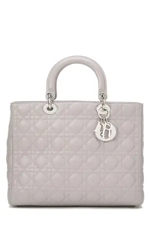 DIOR Cannage Quilted Lambskin Lady Dior Large